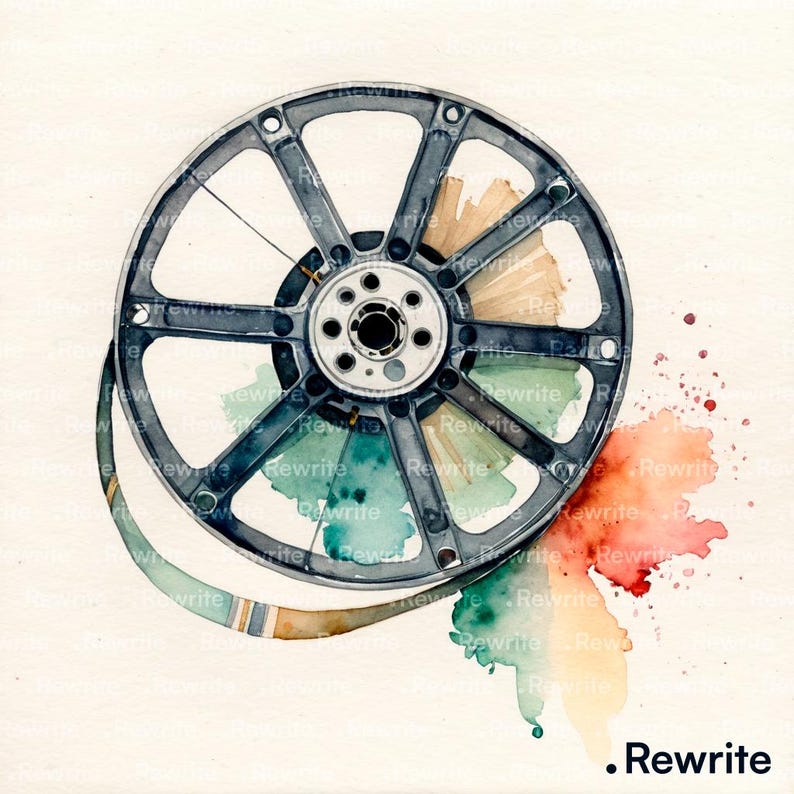 10 Film Reel Clipart | Printable Watercolor Cinema Clipart | High ...