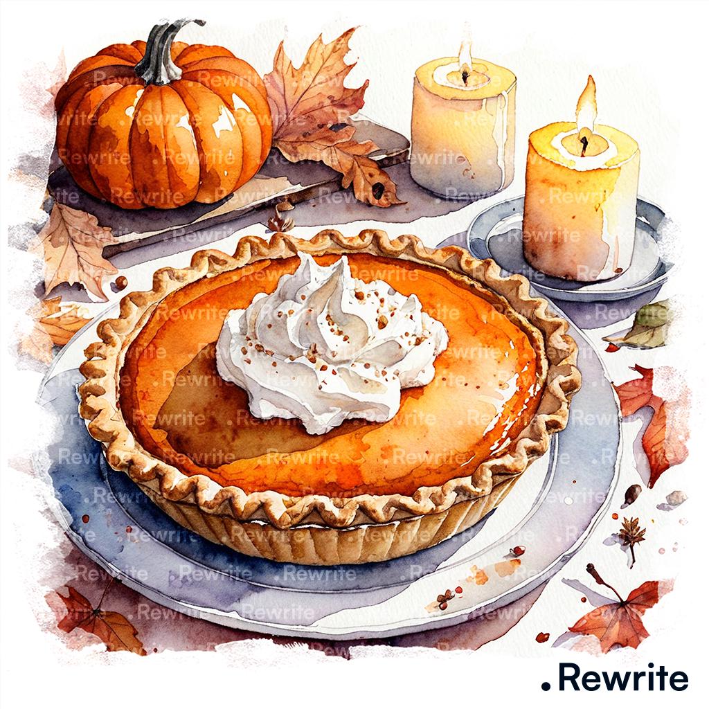 8 Pumpkin Pie Clipart, Watercolor Pumpkin Pie, Fall Dessert Clipart ...