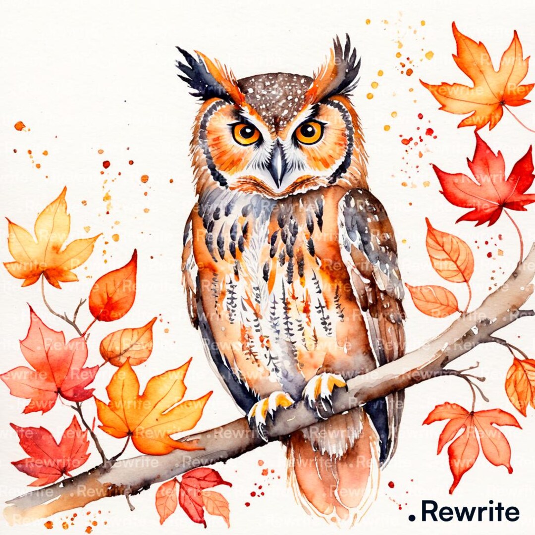8 Autumn Owl Clipart | High Quality JPG | Printable Cozy Fall Clipart ...