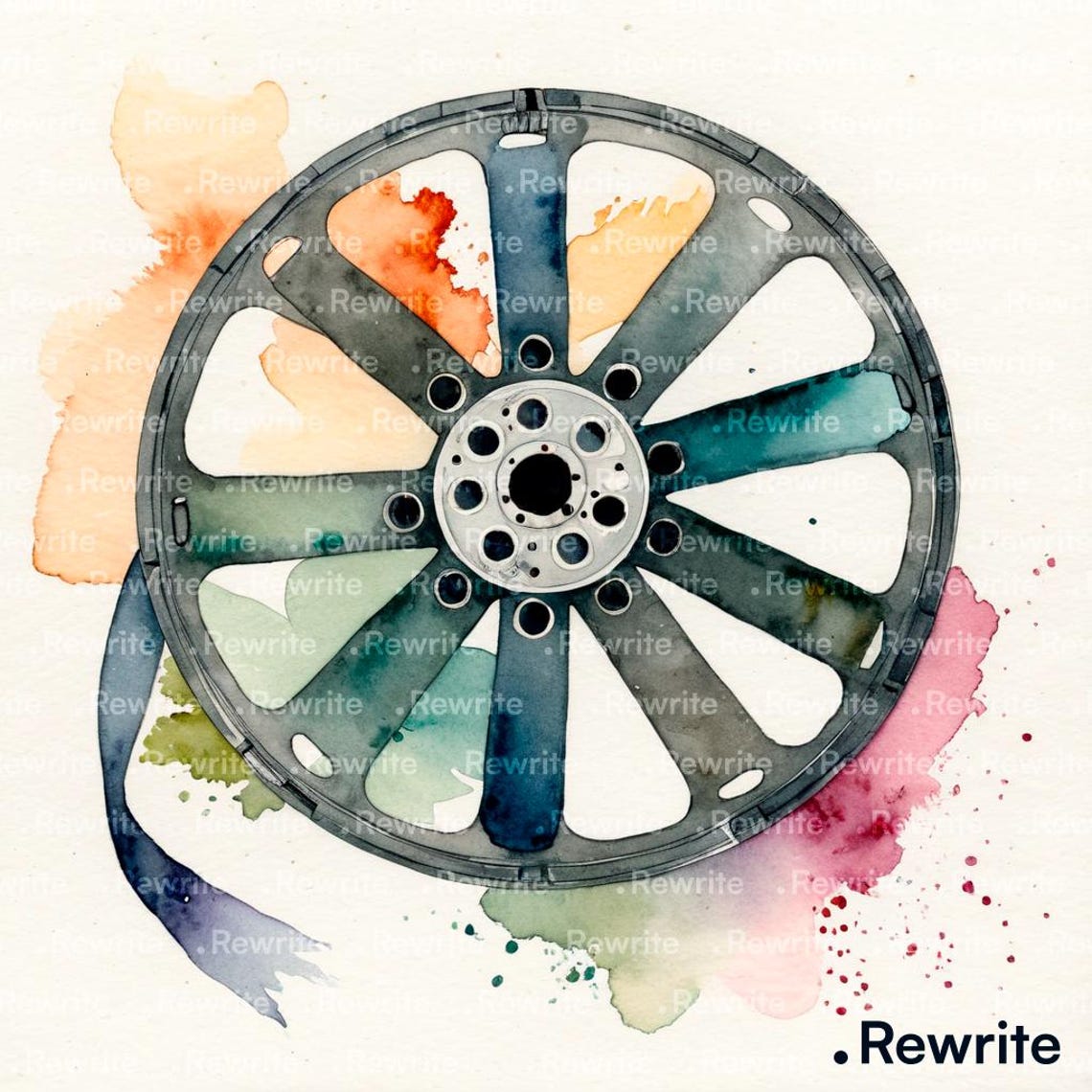 10 Film Reel Clipart | Printable Watercolor Cinema Clipart | High ...