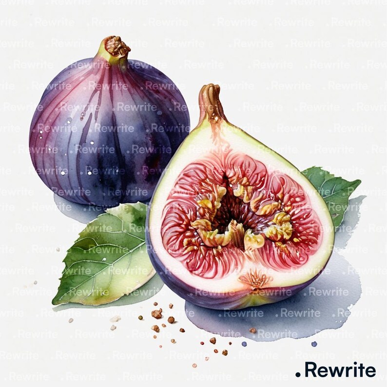 10 Fig Clipart | Printable Watercolor Fruit Clipart | High Quality JPG ...