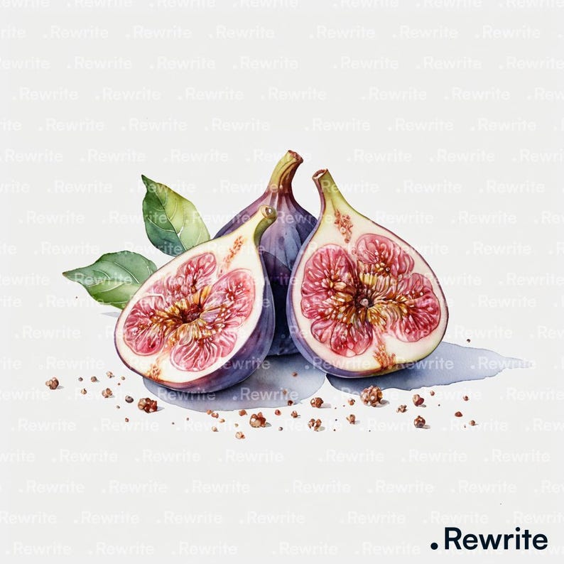 10 Fig Clipart | Printable Watercolor Fruit Clipart | High Quality JPG ...