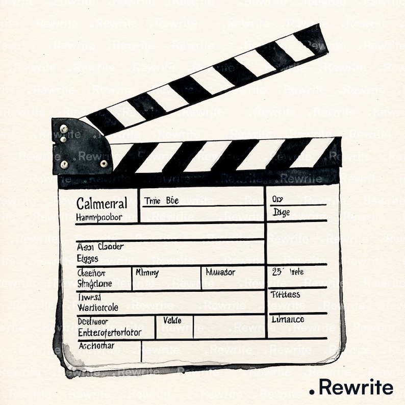 10 Clapperboard Clipart | Printable Watercolor Movie Clipart | High ...