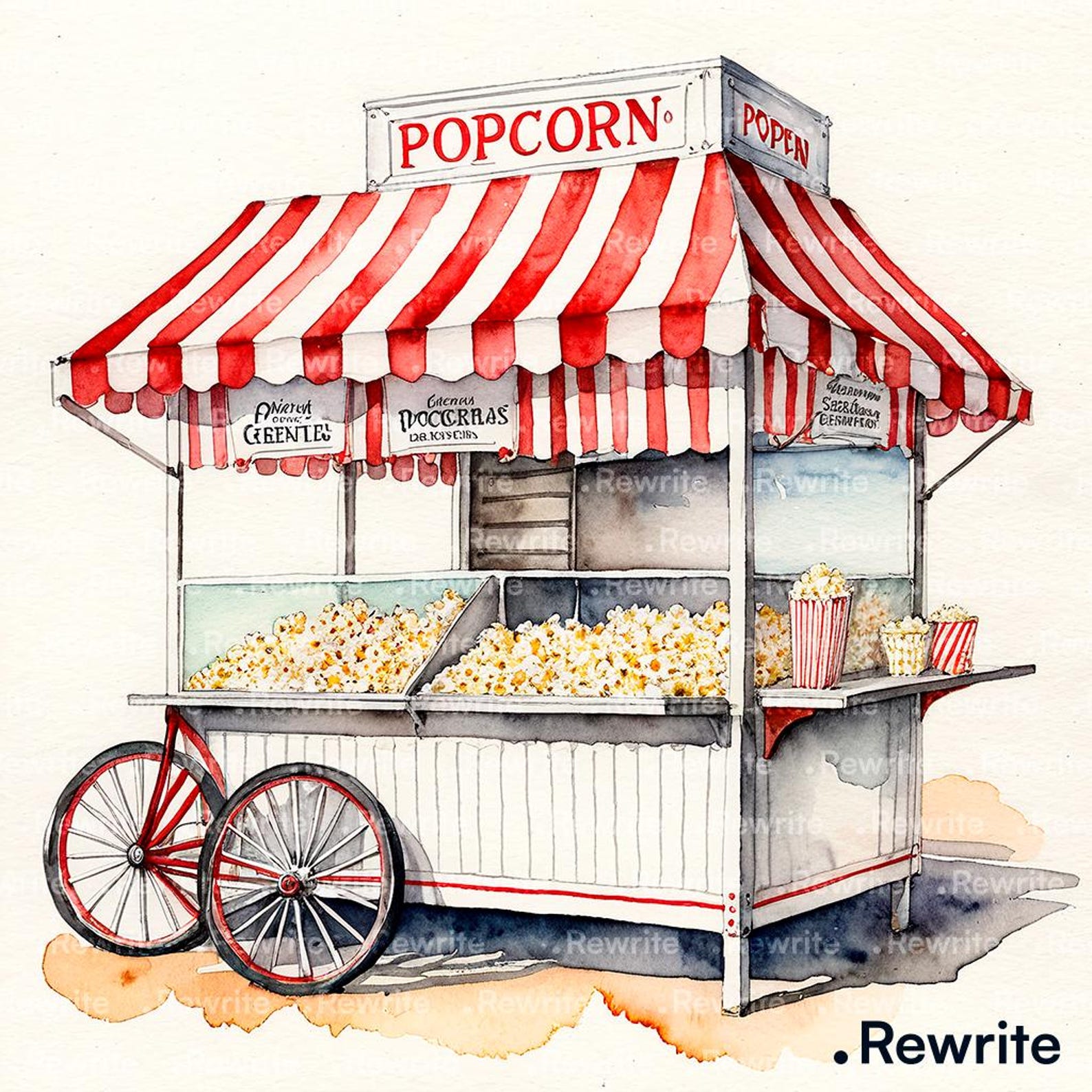 10 Popcorn Stand Clipart | High Quality JPG | Printable Cinema Food ...