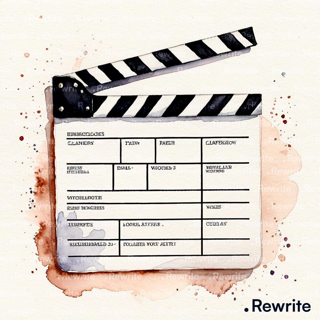 10 Clapperboard Clipart | Printable Watercolor Movie Clipart | High ...
