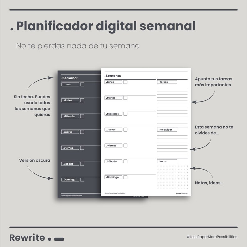 Weekly Digital Planner. Vertical Digital Planner. Planner in - Etsy