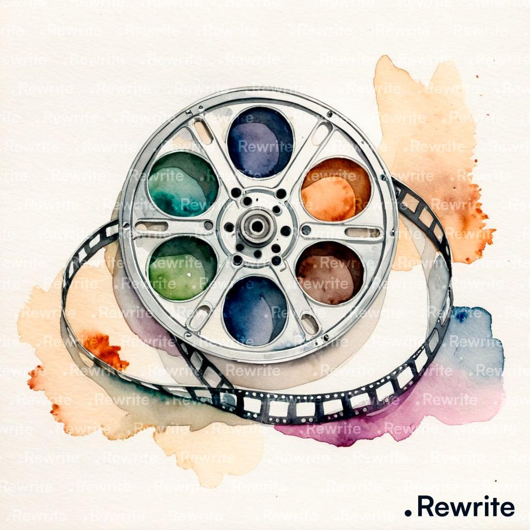 10 Film Reel Clipart | Printable Watercolor Cinema Clipart | High ...