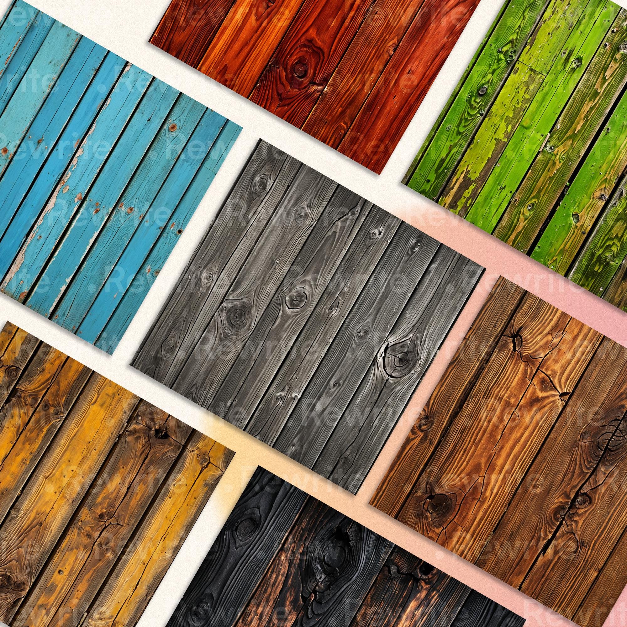 Rustic Wood Digital Paper – 20 Distressed Wooden Backgrounds, Antique ...
