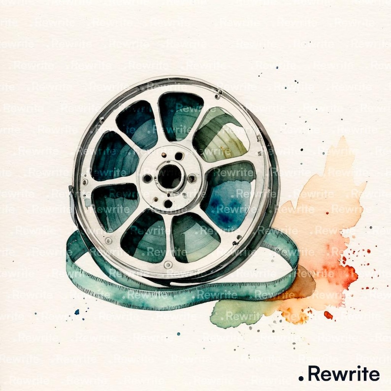 10 Film Reel Clipart | Printable Watercolor Cinema Clipart | High ...