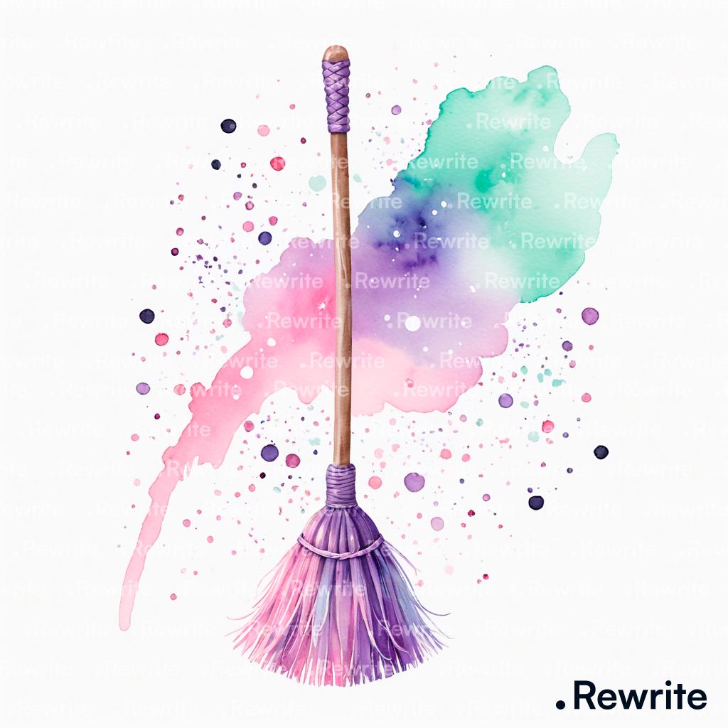 8 Pastel Witch Broom Clipart | High Quality JPG | Printable Pink ...