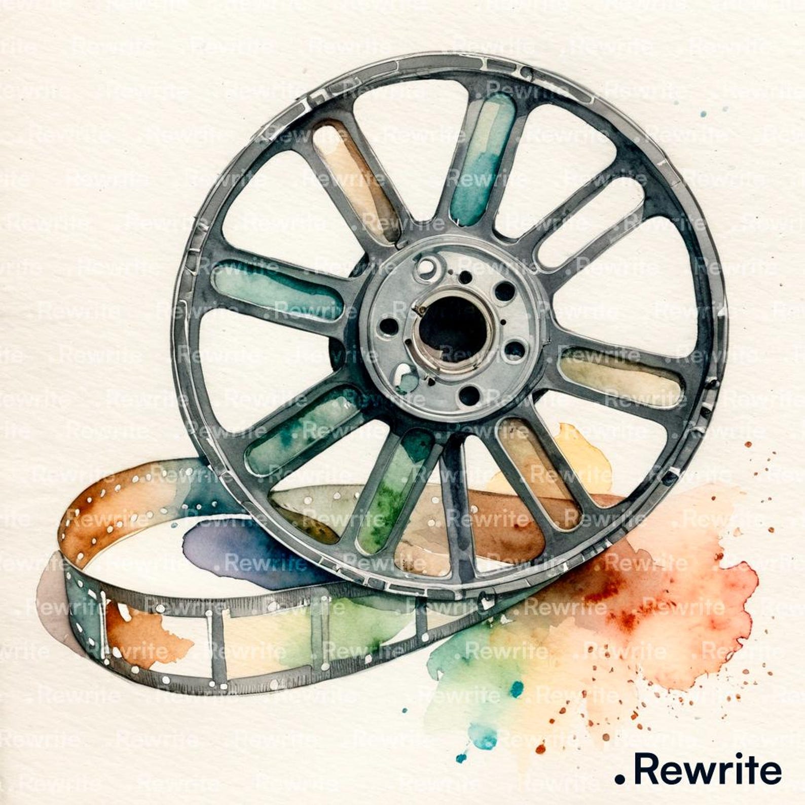 10 Film Reel Clipart | Printable Watercolor Cinema Clipart | High ...