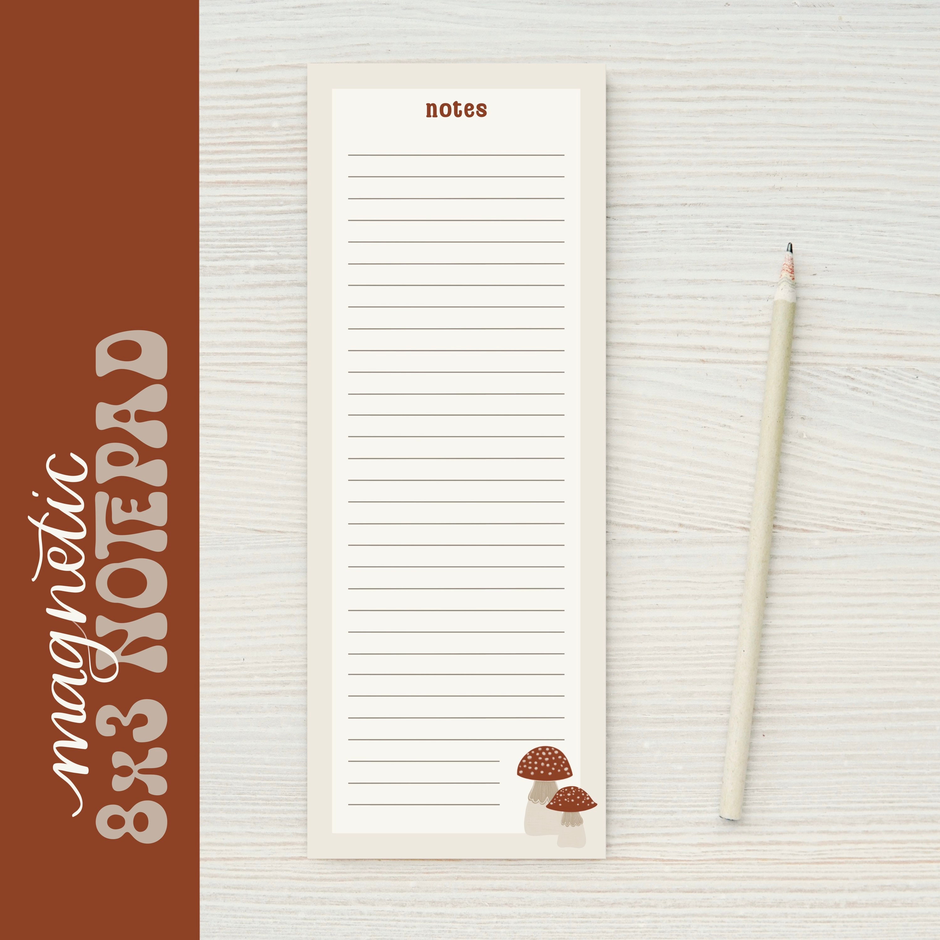 Mushroom Notepad 50 Sheets Grocery Notepad Magnetic Notepad to Do List ...
