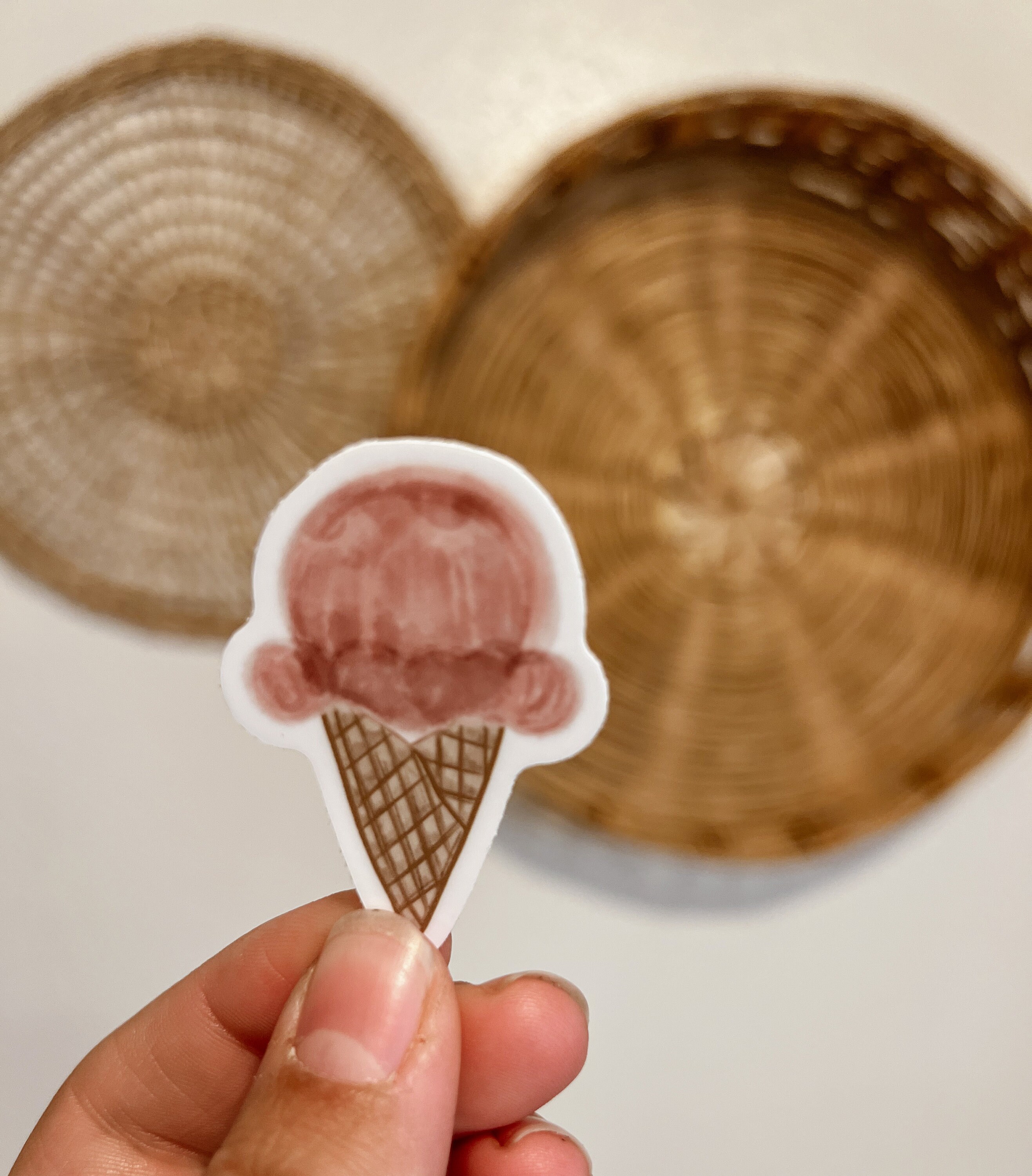 Ice Cream Sticker Ice Cream Cone Sticker Summer Sticker - Etsy