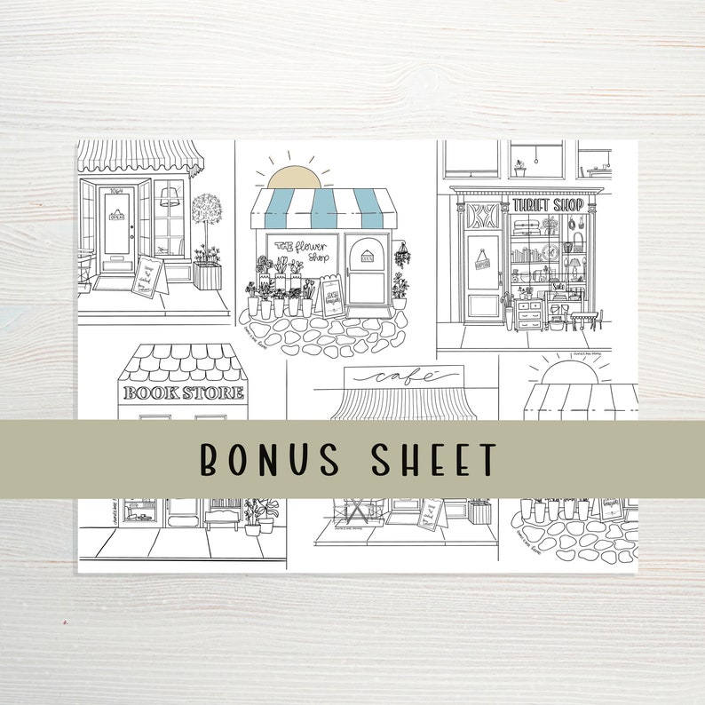 Window Shop Coloring Pages, Window Shops Printables, Flower Shop ...