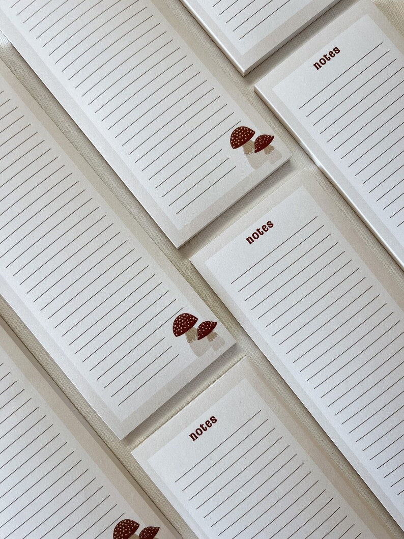 Mushroom Notepad 50 Sheets Grocery Notepad Magnetic Notepad to Do List ...