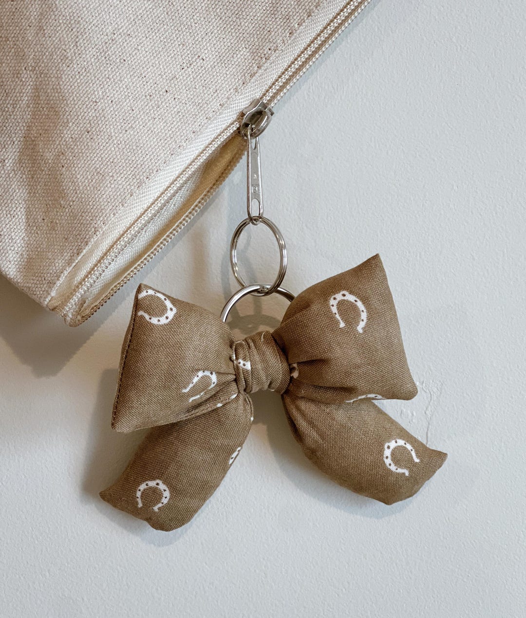 Plush Bow Keychain • Western Bow Purse Charm • Puffy Bow Charm Keychain ...