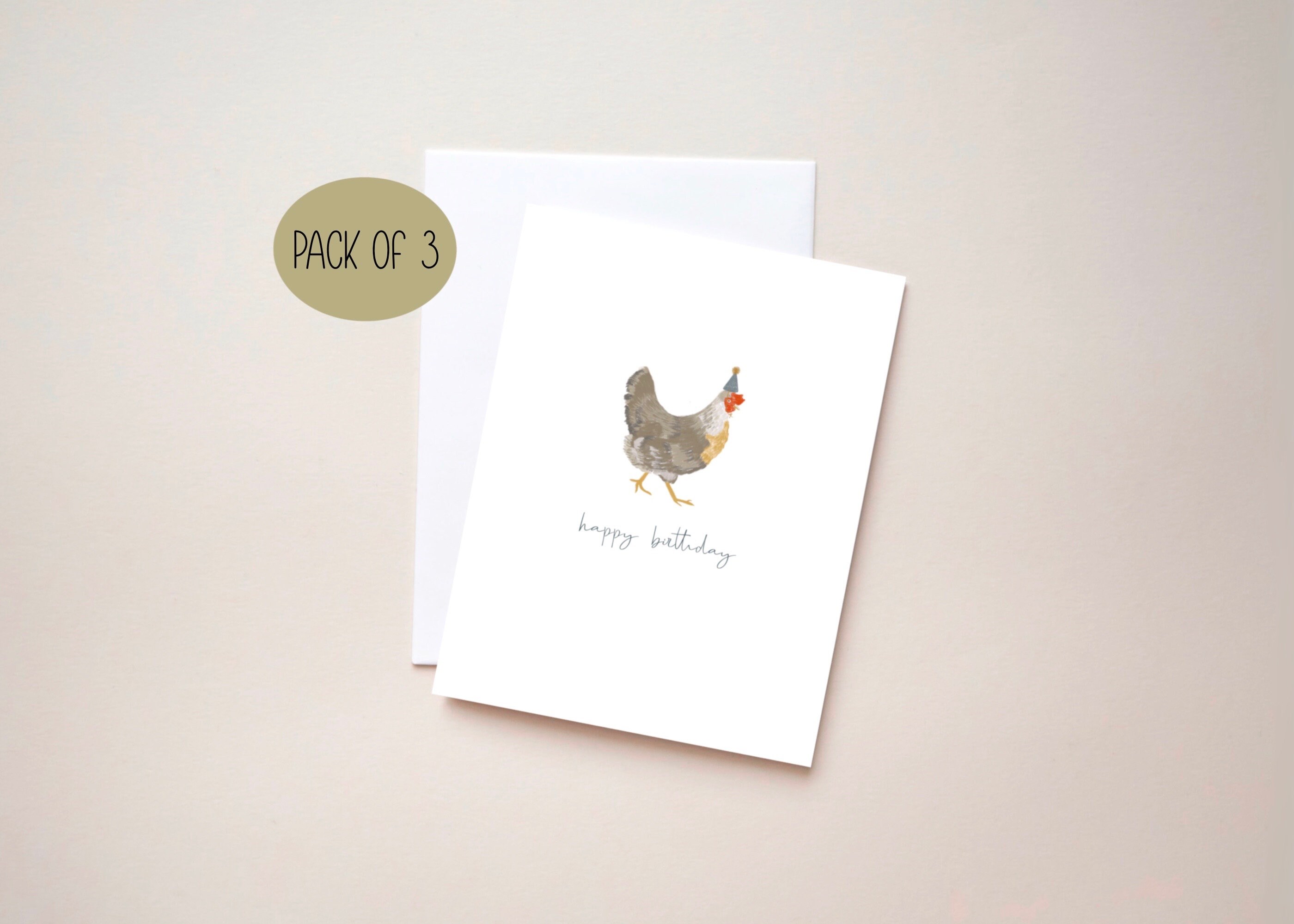 Happy Birthday Chicken Card Birthday Card Chicken Card Blank Inside - Etsy