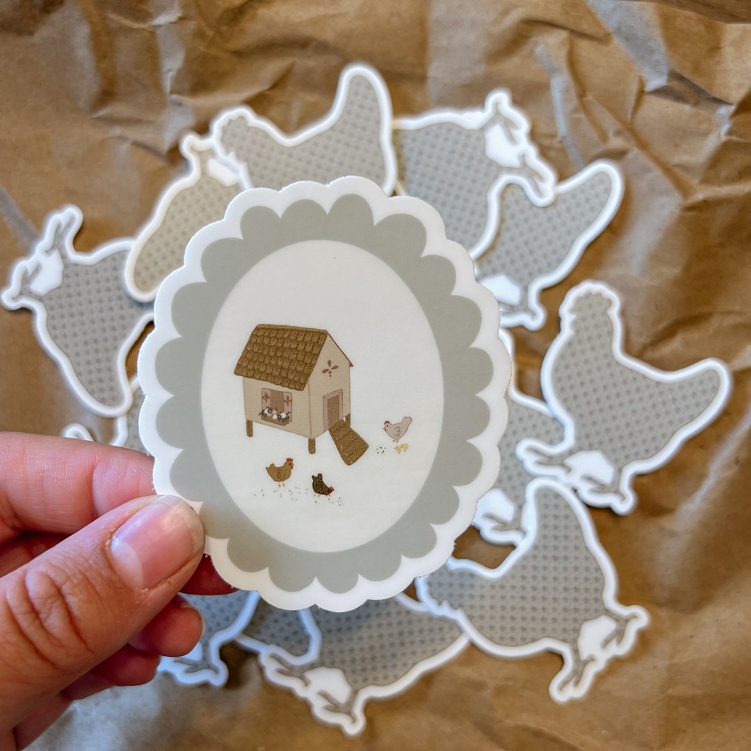 Chicken Coop Sticker • Chicken Sticker • Hen Sticker • Water Bottle ...