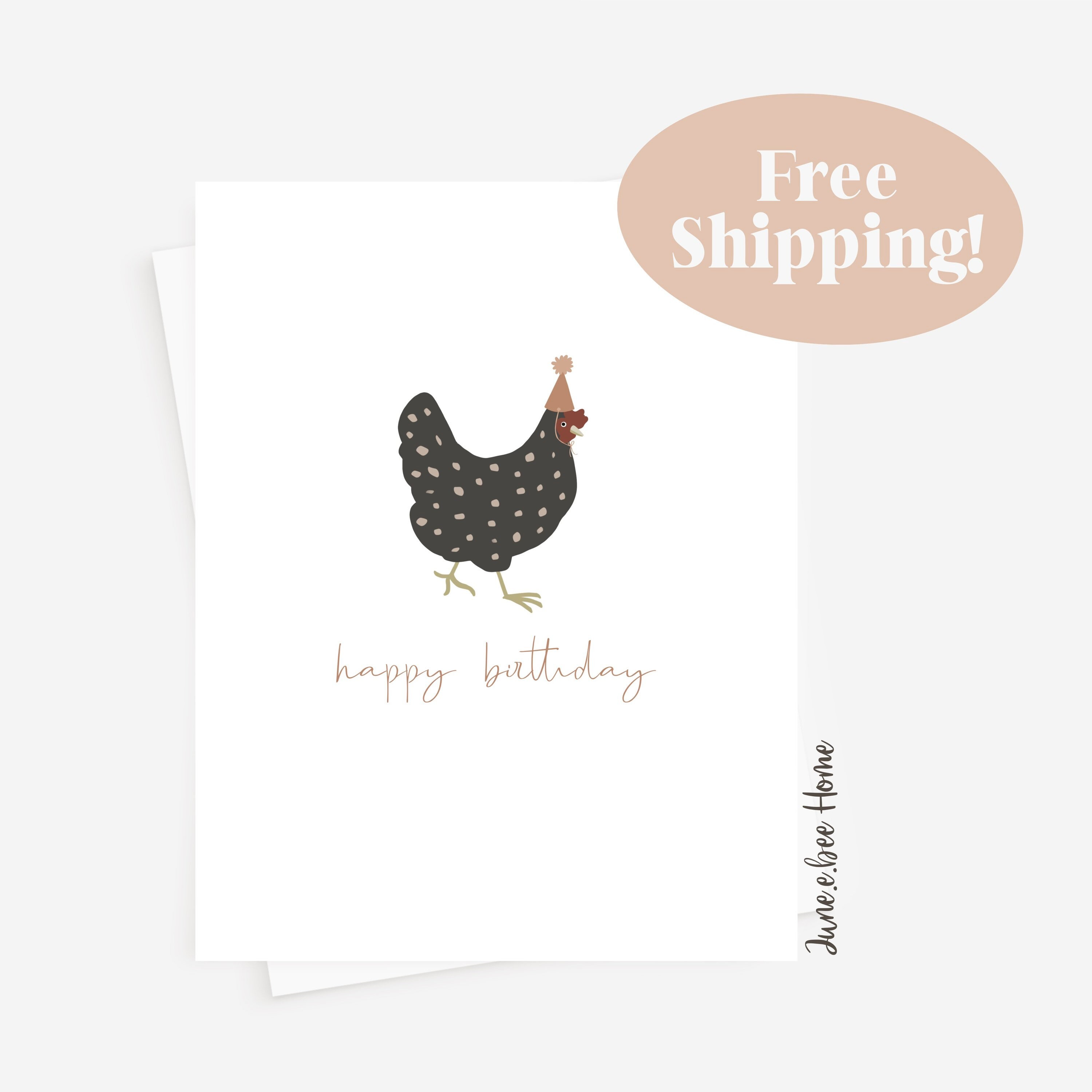Happy Birthday Chicken Card Birthday Card Chicken Card - Etsy