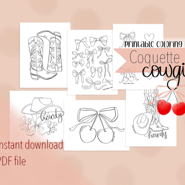 Coquette Coloring - Etsy