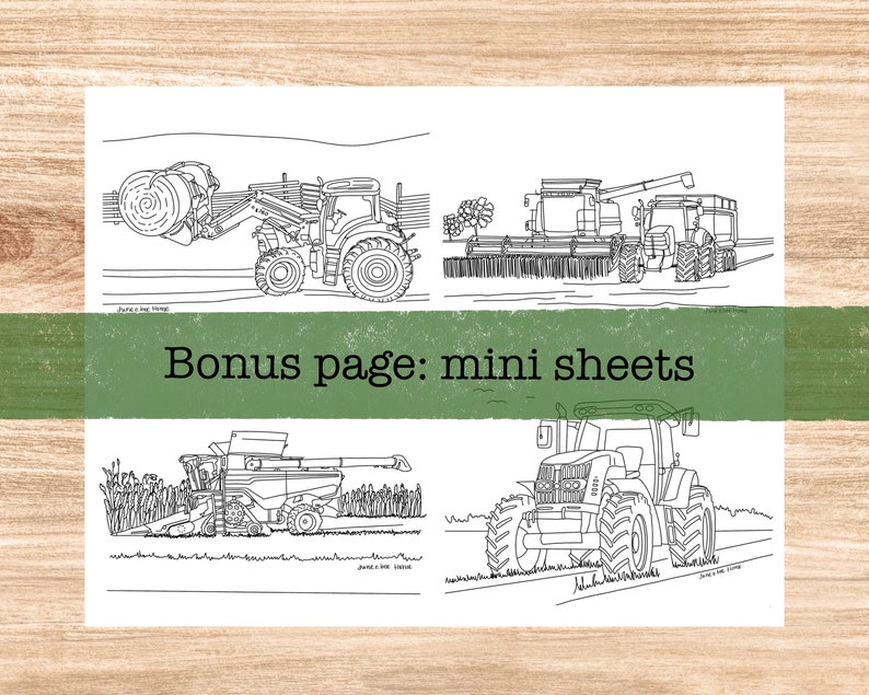 Tractor Coloring Pages: Farm Equipment Printables (digital Download) - Etsy