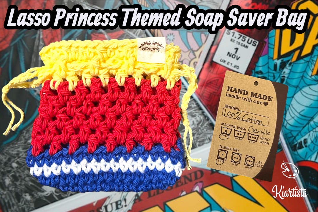 Handmade Cotton Soap Saver Bag: Lasso Princess Theme - Etsy