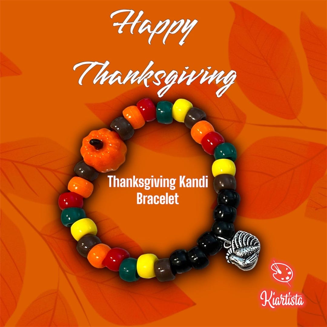 Thanksgiving Kandi Bracelet Thanksgiving Lovers - Etsy