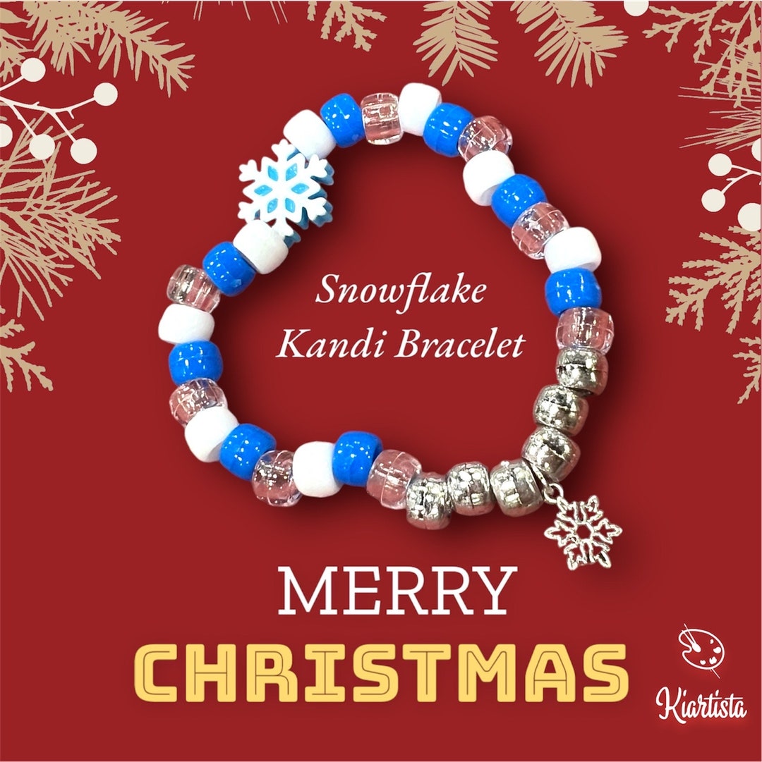 Snowflake Kandi Bracelet | Kandi Bracelet Lovers - Etsy