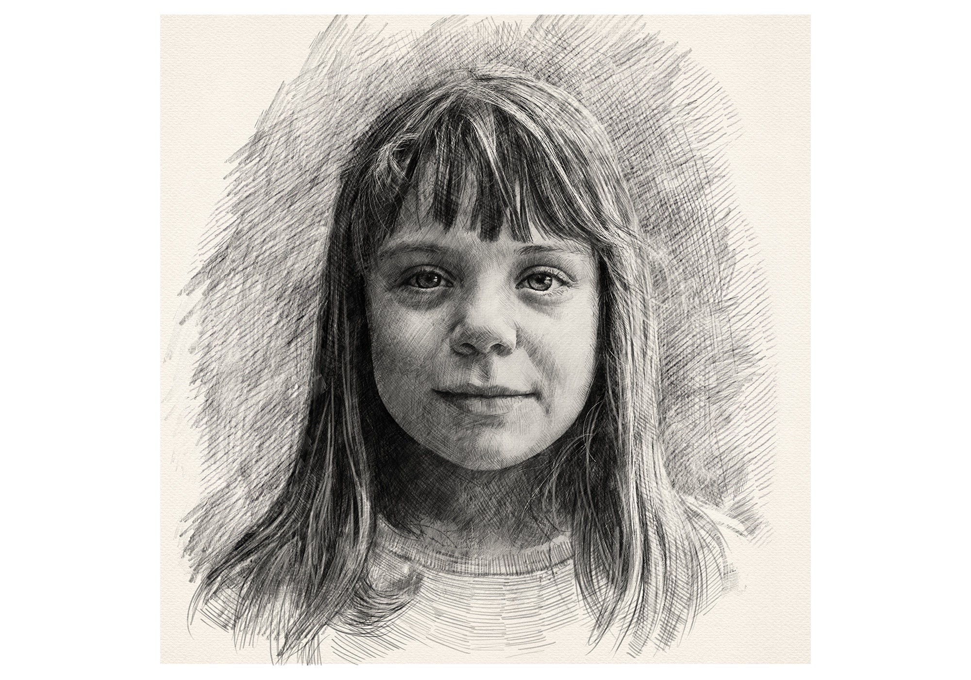 Custom Pencil Portrait From Photo Personalized Gift - Etsy
