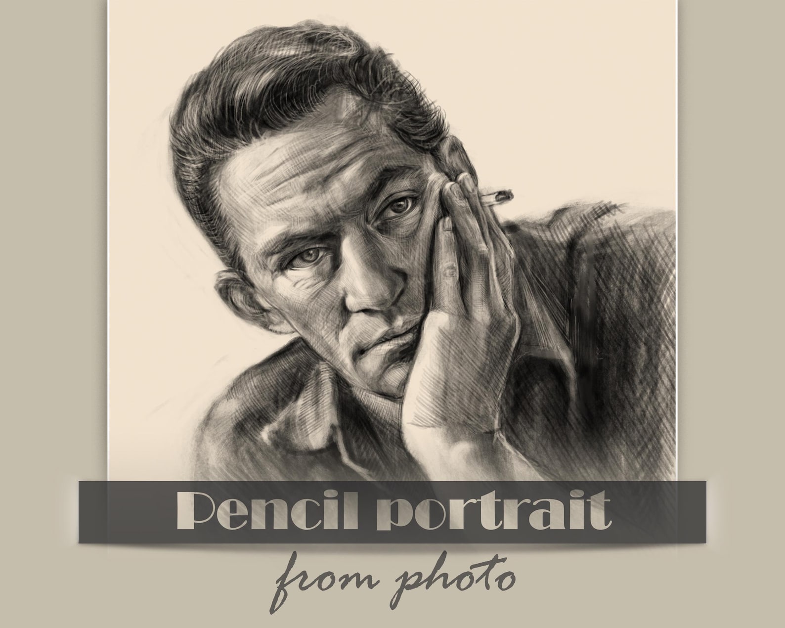 Custom Pencil Portrait From Photo: Personalized Digital Art (digital ...