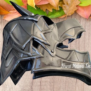 Medieval Great Wolf Head Helmet | Blackened Steel Viking Fox Helmet ...
