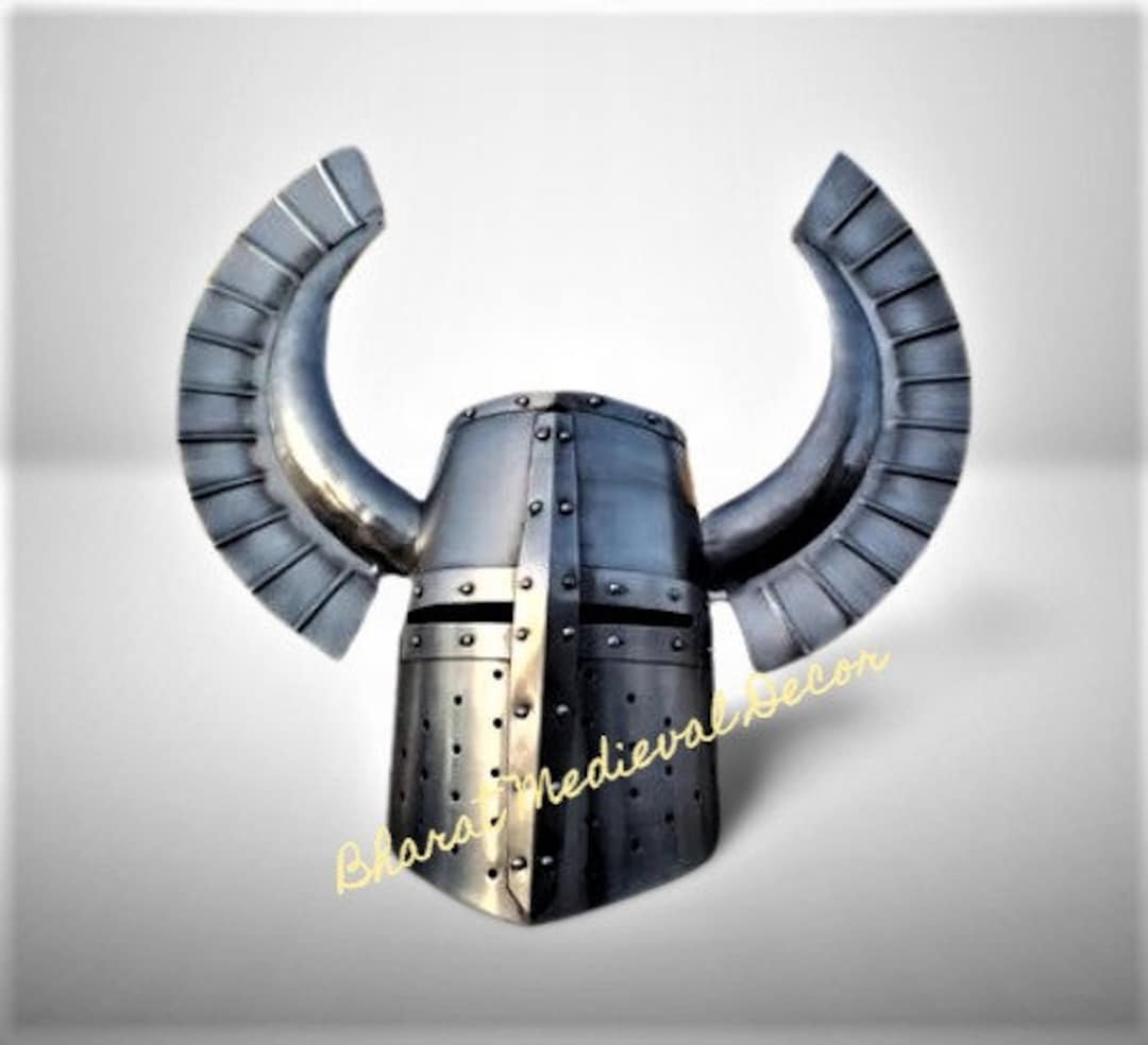 Medieval Templar Fantasy Warrior Helmet | Knight Great Templar Horn ...