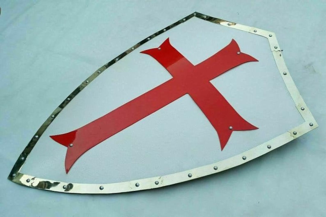 Medieval Red Cross Templar Shield | Viking Heater Shield | Knight Armor ...