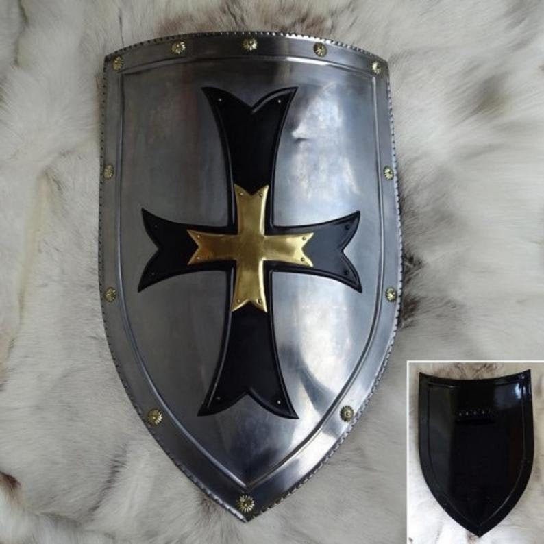 Medieval Knight Crusader Cross Templar Shield | Larp Reenactment ...