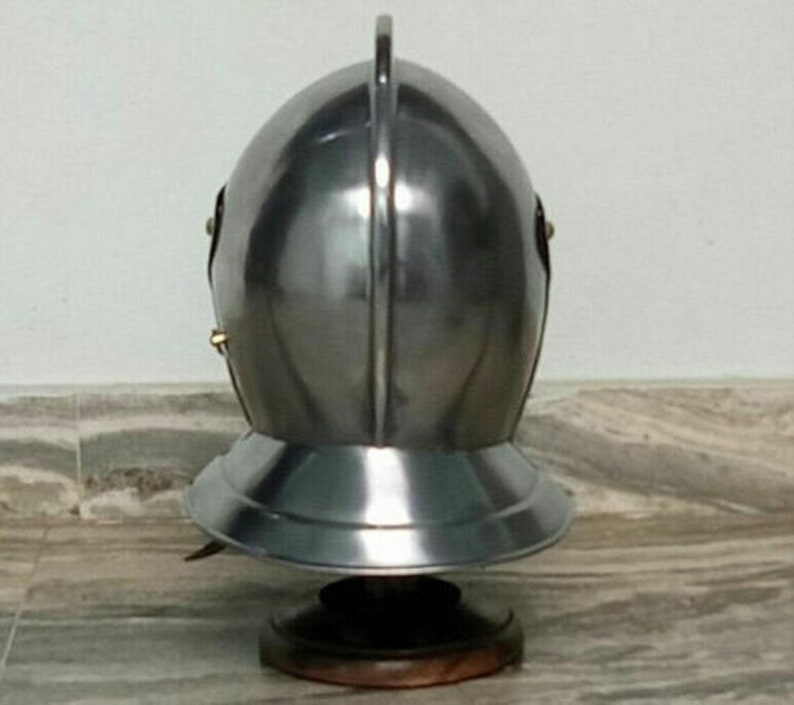 Medieval Knight Burgonet Helmet Wearable Plate Armor Costume Silver ...
