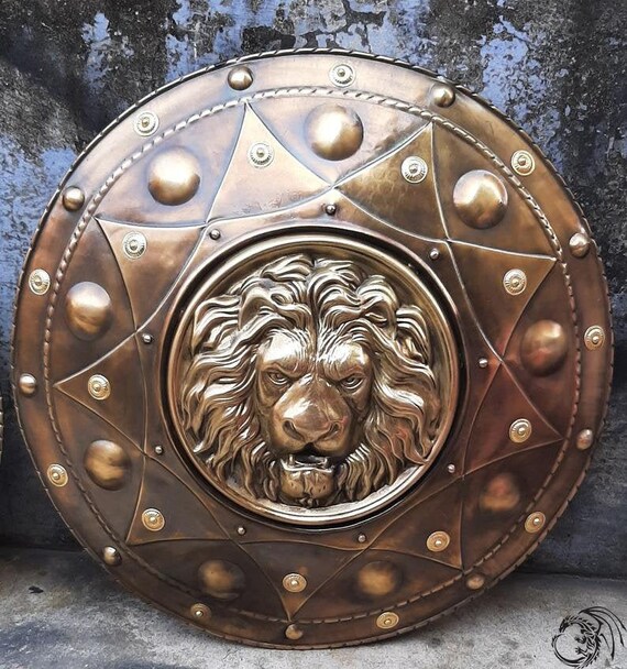 Medieval Lion Face Shield Battle-worn Warrior Metal Shield - Etsy