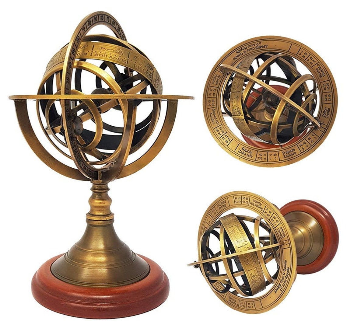 Victorian Brass Armillary Sphere Globe Astrolabe Nautical - Etsy