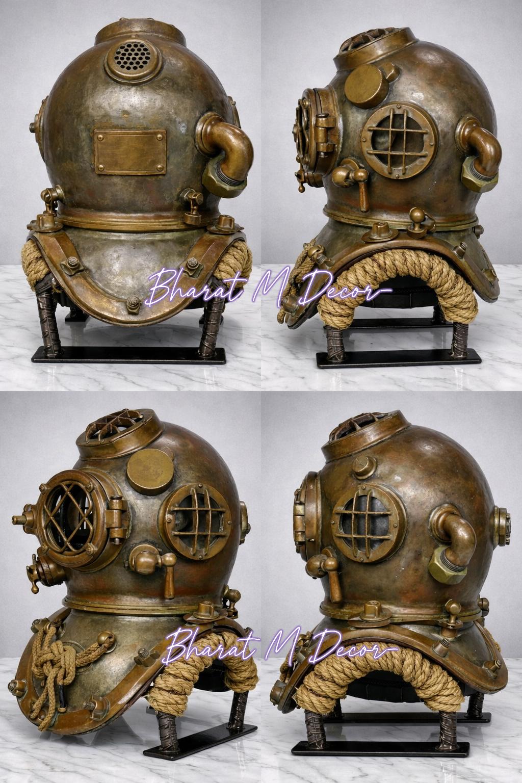 U.S Navy Mark V Diving Helmet Replica | Deep Sea Antique Scuba Decor ...