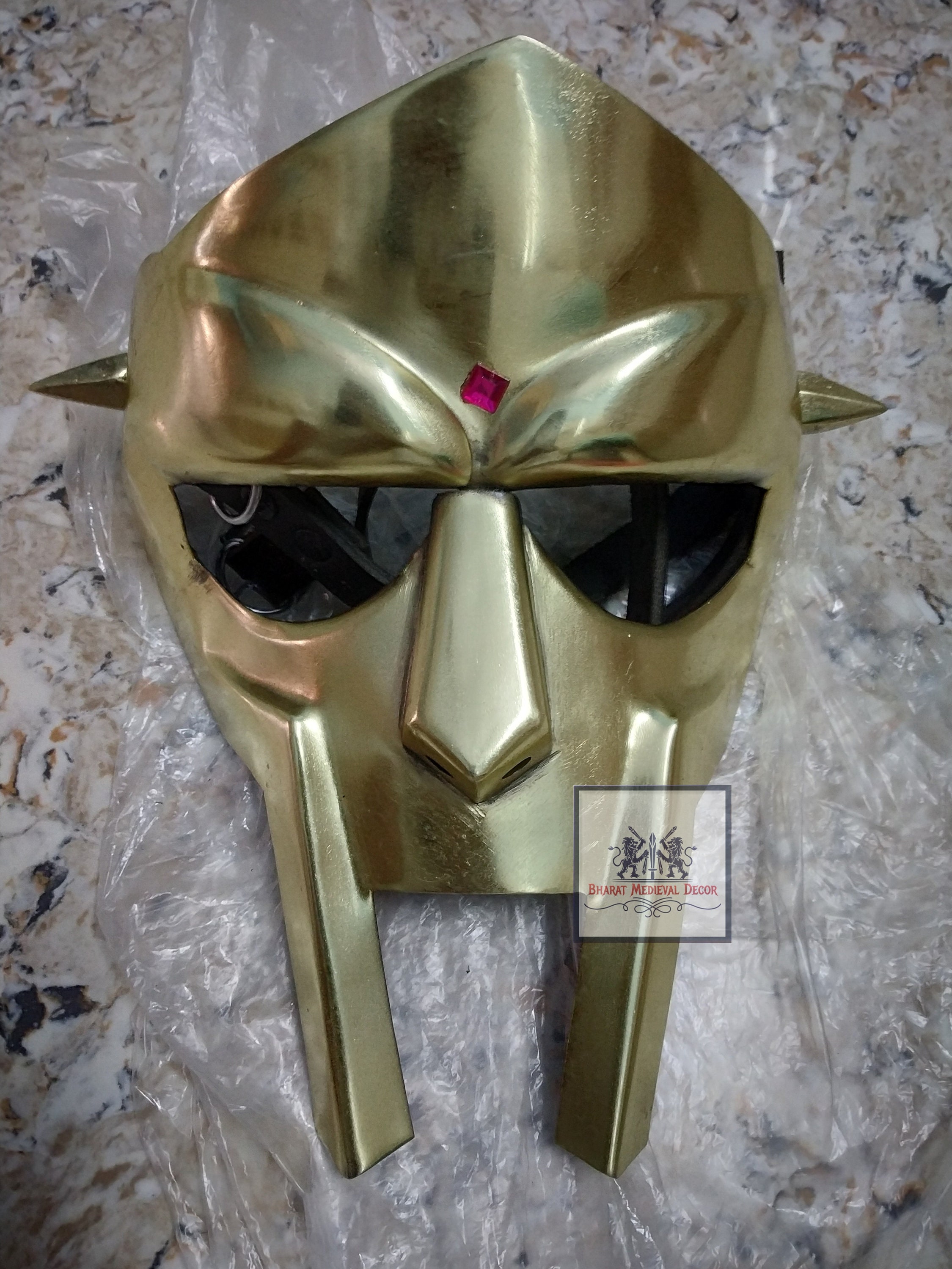 Militaria MF Doom Gladiator Mask Mad Villain Mild Steel Face Armour ...