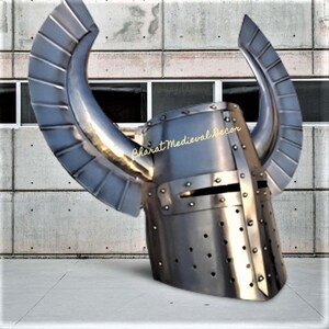 Medieval Templar Fantasy Warrior Helmet | Knight Great Templar Horn ...