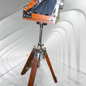 Antique Vintage Look Wooden Film Camera With Wooden Tripod ~ Home ...