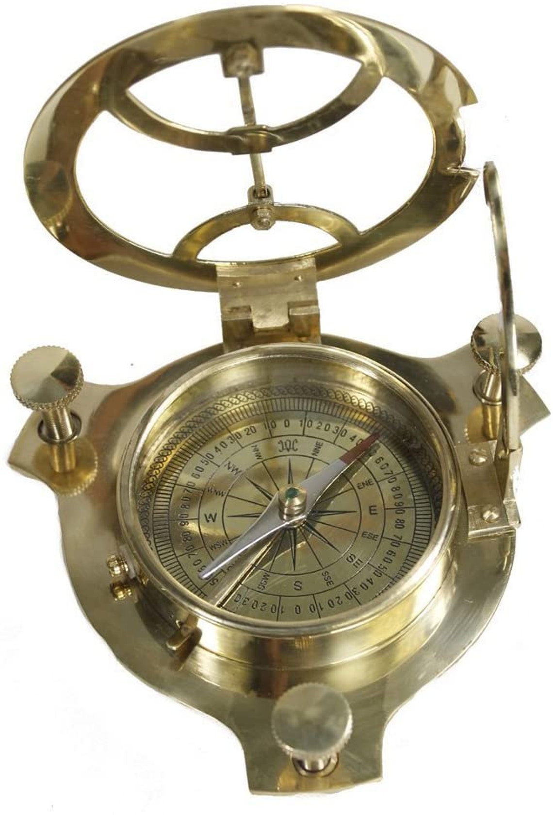 Nautical Sundial Brass Compass Nautical Handmade Gold Finish - Etsy