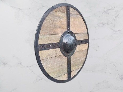 Medieval Viking Crusader Wood Shield Handmade Round Battle - Etsy
