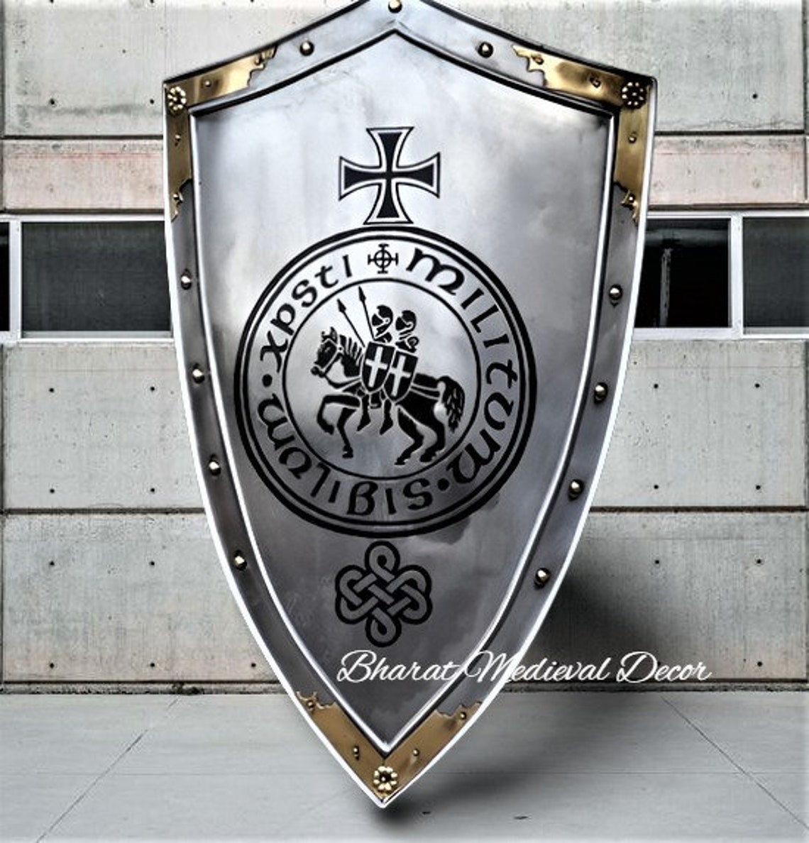 Medieval Crusader Shield | Knight Templar Warrior Handmade Costume ...