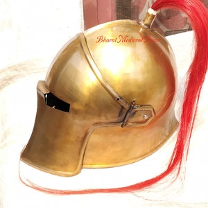 Medieval GREAT BARBUDA Knight Halloween Helmet With Plume | Hand Forged ...