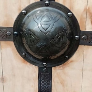 Medieval Viking Crusader Wood Shield | Handmade Round Battle Warrior ...