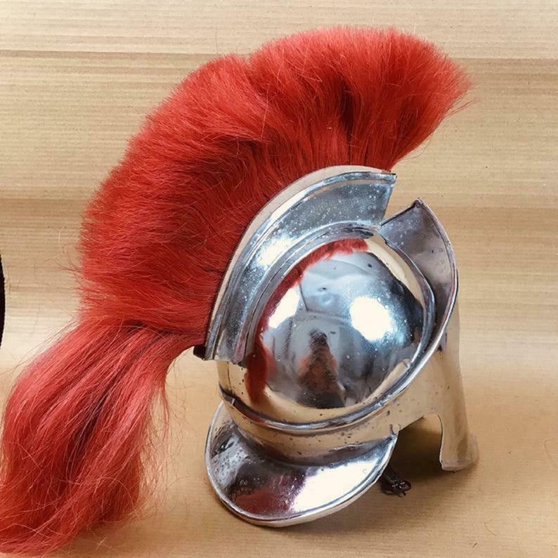 Medieval Spartan Chrome Helmet Great King Leonidas Cosplay | Etsy