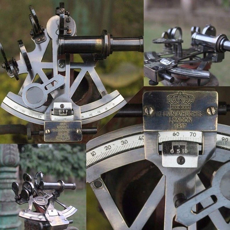 Antique Solid Brass Astrolabe Marine Sextant | Vintage Working Navy ...