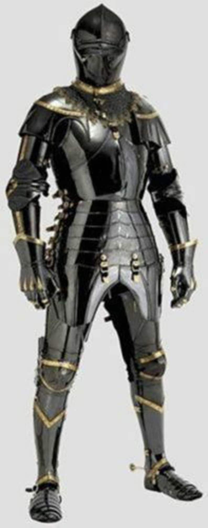 Medieval Black Armour Suit Combat Full Body Halloween Armor - Etsy