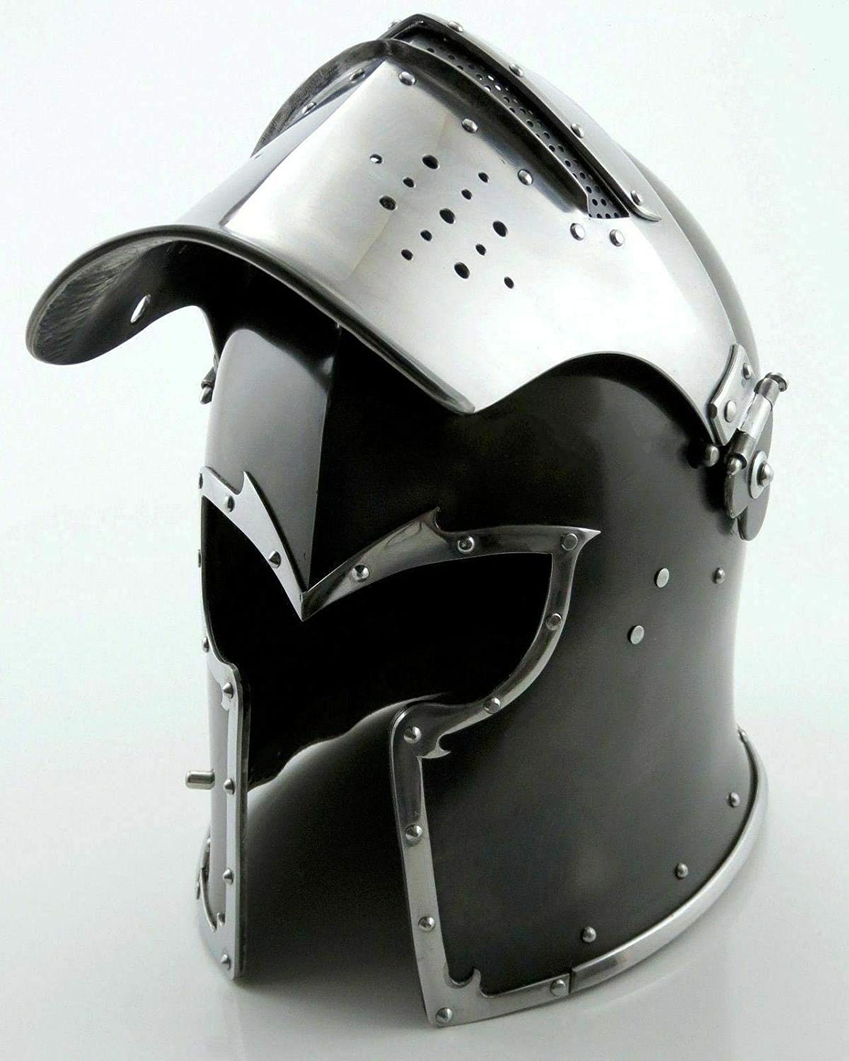 Medieval Knight Barbute Helmet Armor Helmet Roman Knight - Etsy